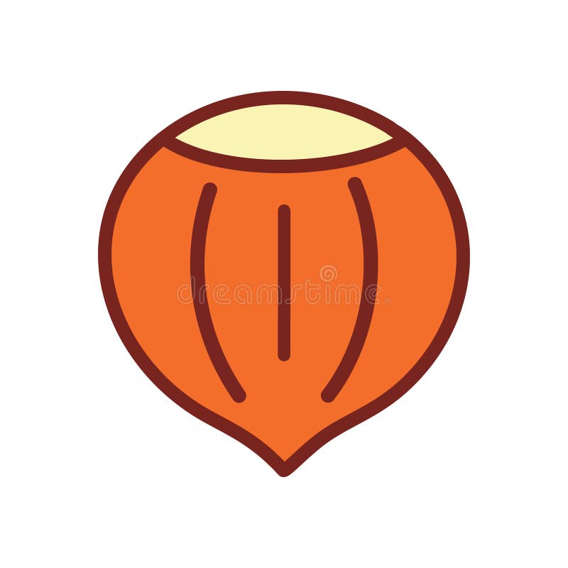 Hazelnut Icon. Simple Graphic Illustration of a Hazelnut, Depicting the ...
