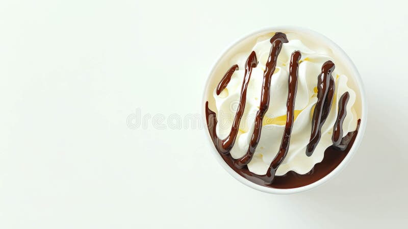 Hazelnut Milk in Cup Topped with Cream and Chocolate Drizzle for ...