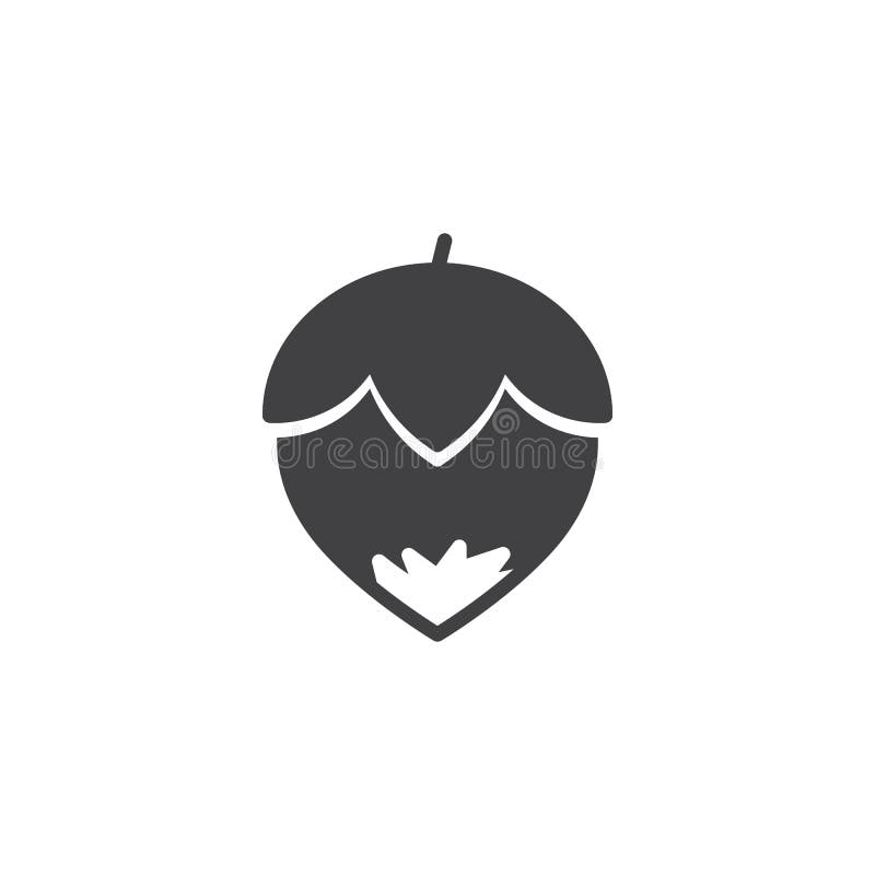 Hazelnut vector icon stock vector. Illustration of perfect - 125694562