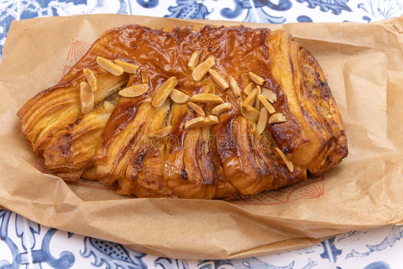 Hazelnut and Walnut Puff Pastry Isolated on a Plate Stock Photo - Image ...