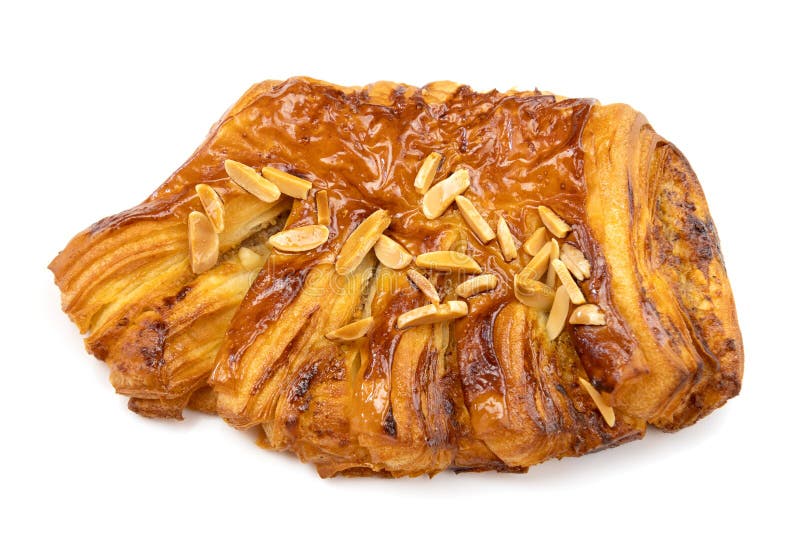 Hazelnut and Walnut Puff Pastry Isolated on a White Background Stock ...