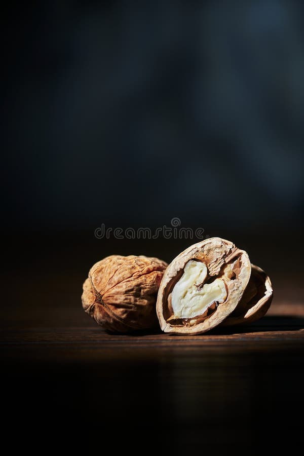 Hazelnuts on a Black Background Black Frexh Stock Image - Image of hard ...