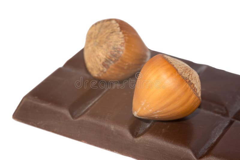 Hazelnuts and chocolate stock photo. Image of agriculture - 88441424