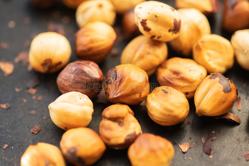 Hazelnuts Roasted in an Oven. Stock Image - Image of health, closeup ...