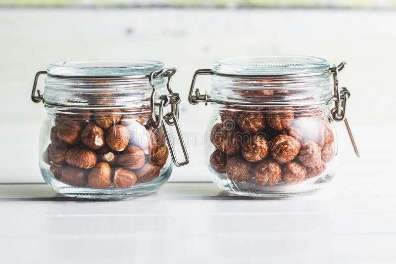 Hazelnuts with Sugar Icing in Jar Stock Image - Image of sweet, group ...