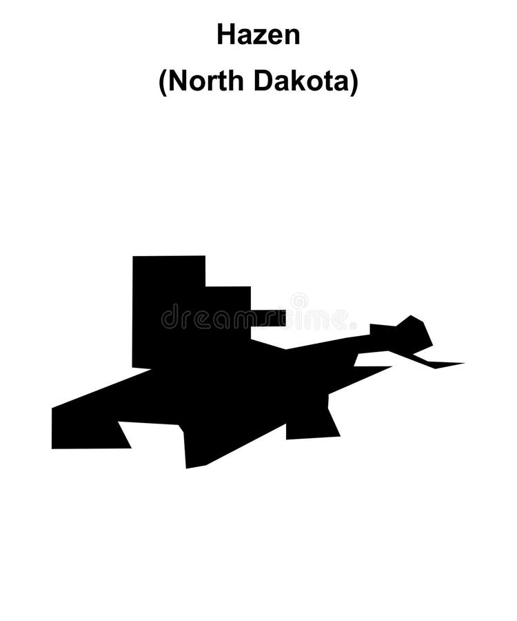 Hazen outline map stock illustration. Illustration of isolated - 387550575