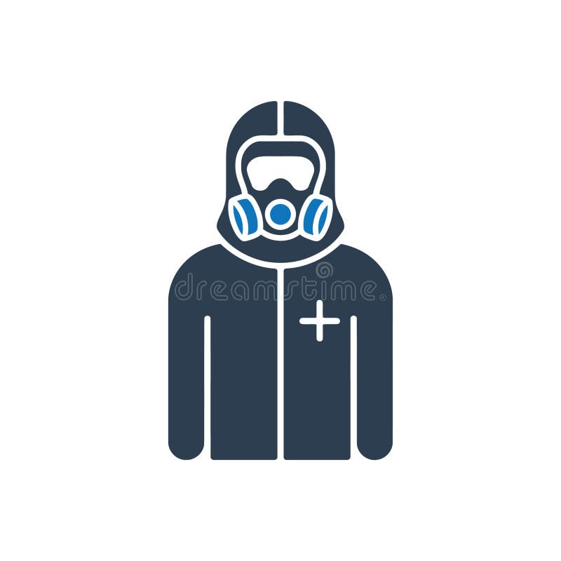 Hazmat Suit Icon stock illustration. Illustration of vector - 373775027