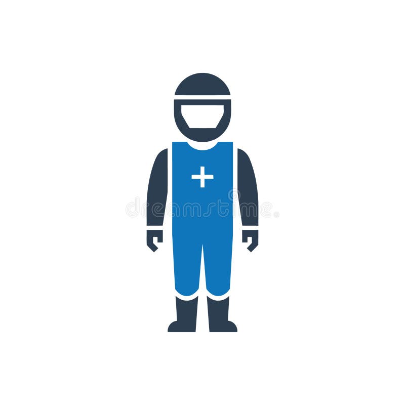 Hazmat Suit Worker Icon stock illustration. Illustration of worker ...