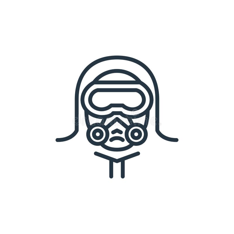 Outline Hazmat Vector Icon. Isolated Black Simple Line Element ...