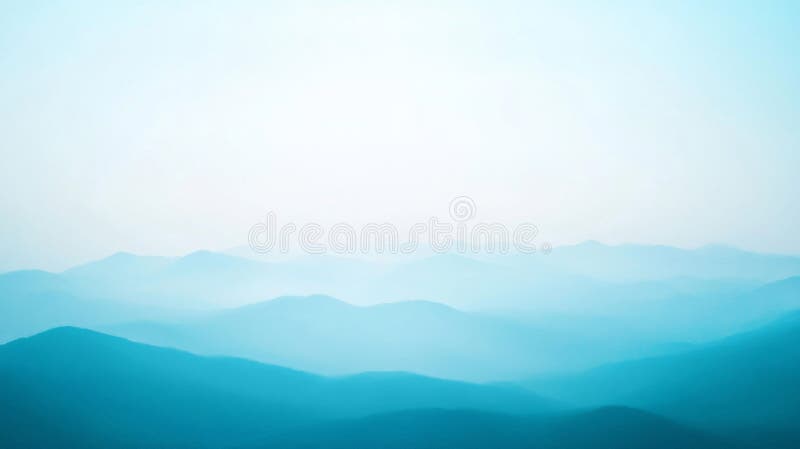 Hazy Blue Mountain Range in the Distance Stock Illustration ...