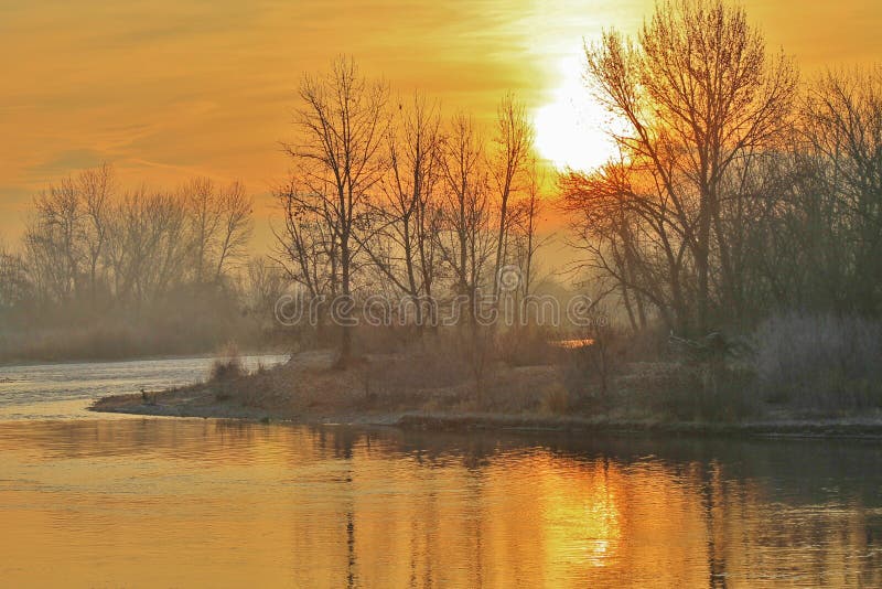 Sunrise During Hazy Morning Stock Photo - Image of blue, green: 65108164