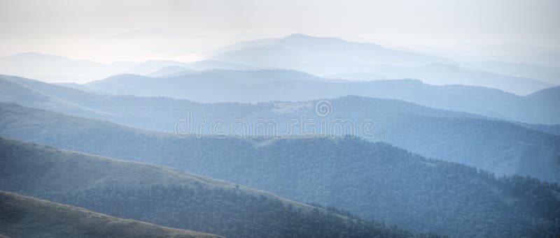 Hazy mountains stock image. Image of range, hill, haze - 11055403