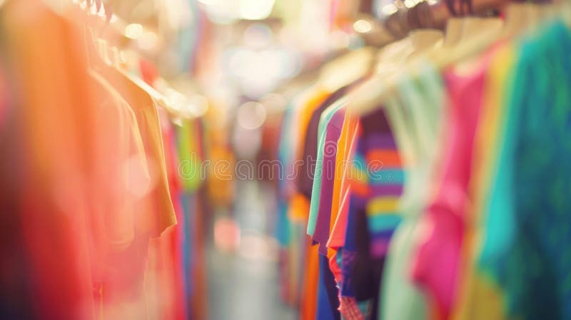 Hazy Outlines of Clothing Racks Create a Mazelike Effect Adding To the ... Hazy Outlines of Clothing Racks Create a Mazelike Effect Adding To the ...