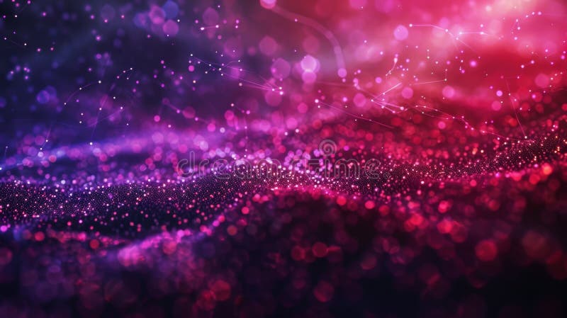 Hazy Purple and Red Dots Dance in a Chaotic Pattern Creating a ...