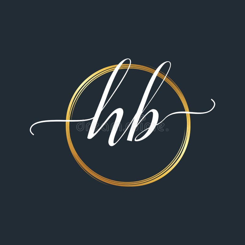 HB Initial Letter Handwriting Stylish Logo Designs Symbol Stock ...