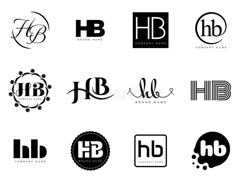 HB Logo Company Template. Letter H and B Logotype Stock Vector ...