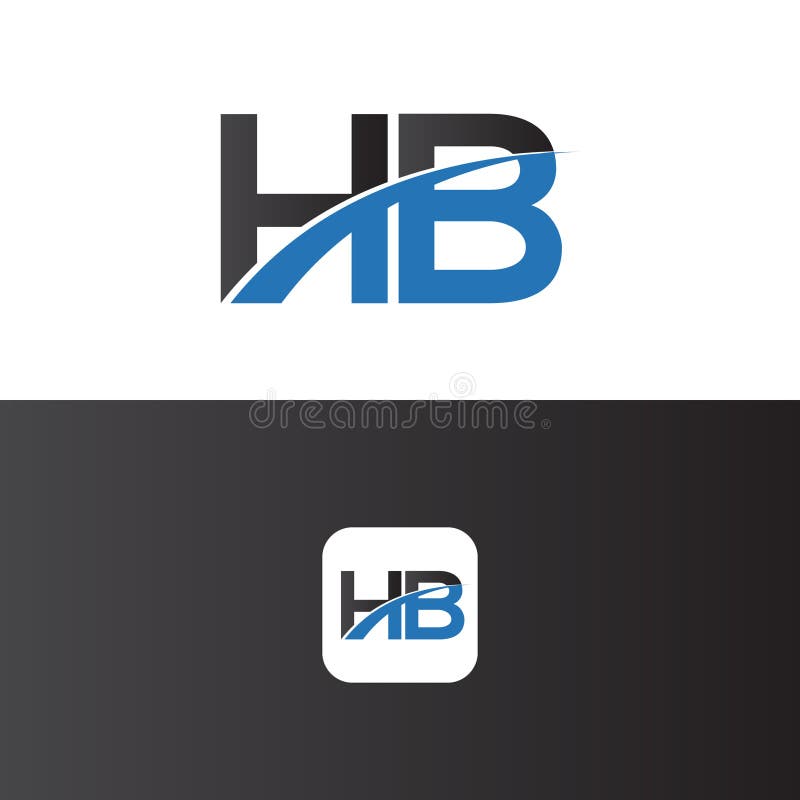 HB Logo Letter Design Template Element Stock Vector - Illustration of ...