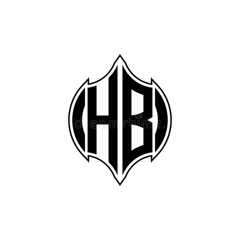 HB Logo Monogram Geometric Shield Shape Style Stock Vector ...