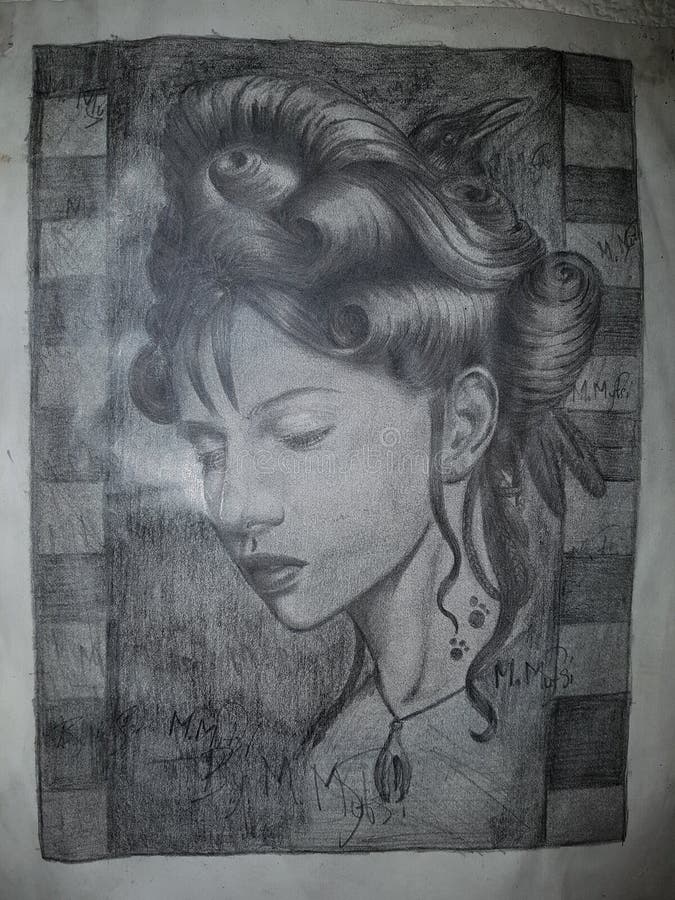 HB pencil only with 4B stock illustration. Illustration of sketch ...