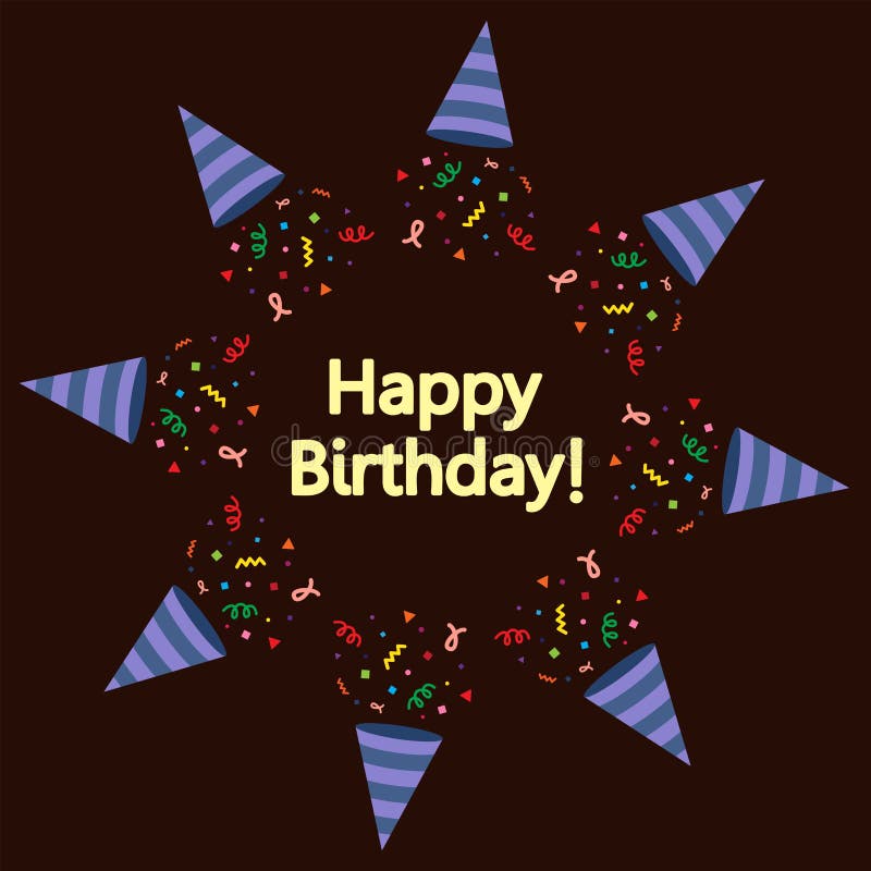 HB round frame stock vector. Illustration of flat, birthday - 118935276