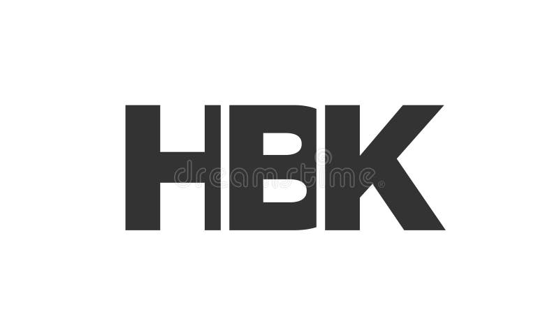 HBK Logo Design Template with Strong and Modern Bold Text. Initial ...