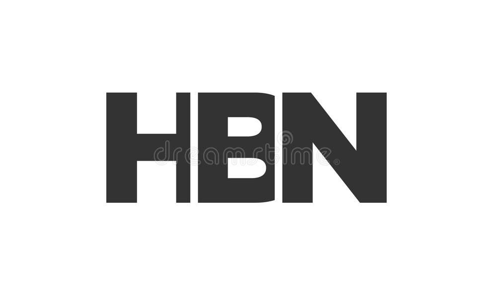 HBN Logo Design Template with Strong and Modern Bold Text. Initial ...