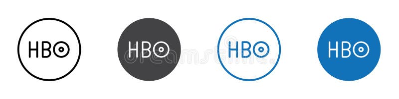 HBO Icon Flat Editable Icon Mark Set Stock Vector - Illustration of ...