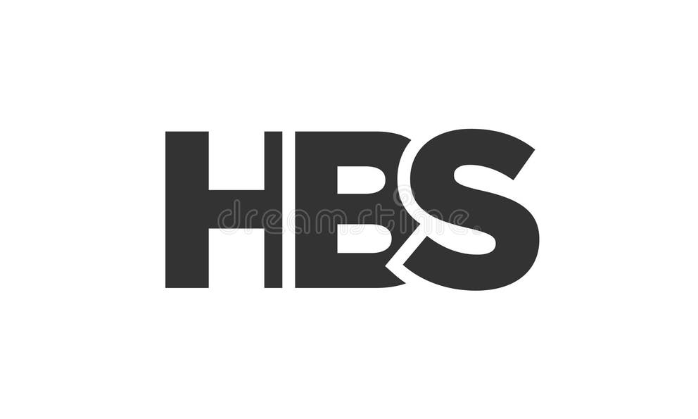 HBS Logo Design Template with Strong and Modern Bold Text. Initial ...