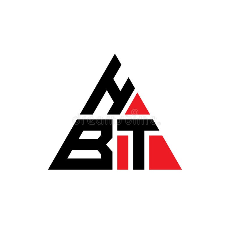 HBT Triangle Letter Logo Design with Triangle Shape. HBT Triangle Logo ...