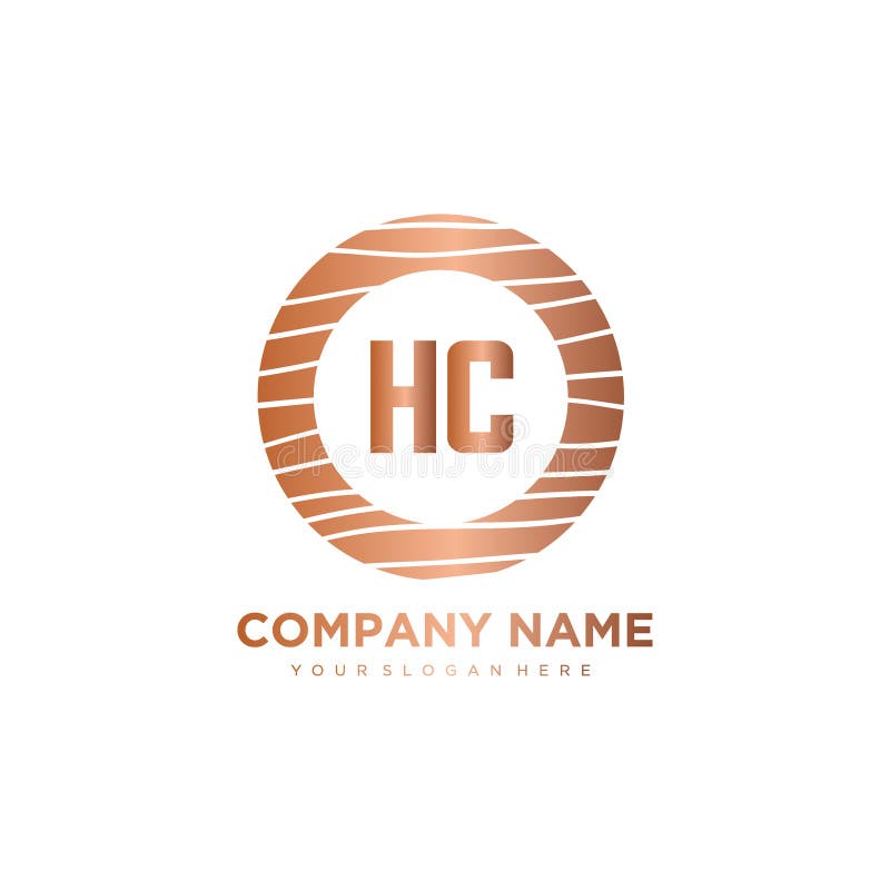 HC Initial Letter Circle Wood Logo Template Vector Stock Vector ...
