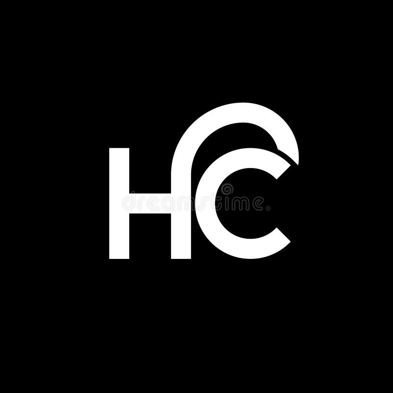 HC Letter Logo Design on Black Background. HC Creative Initials Letter ...