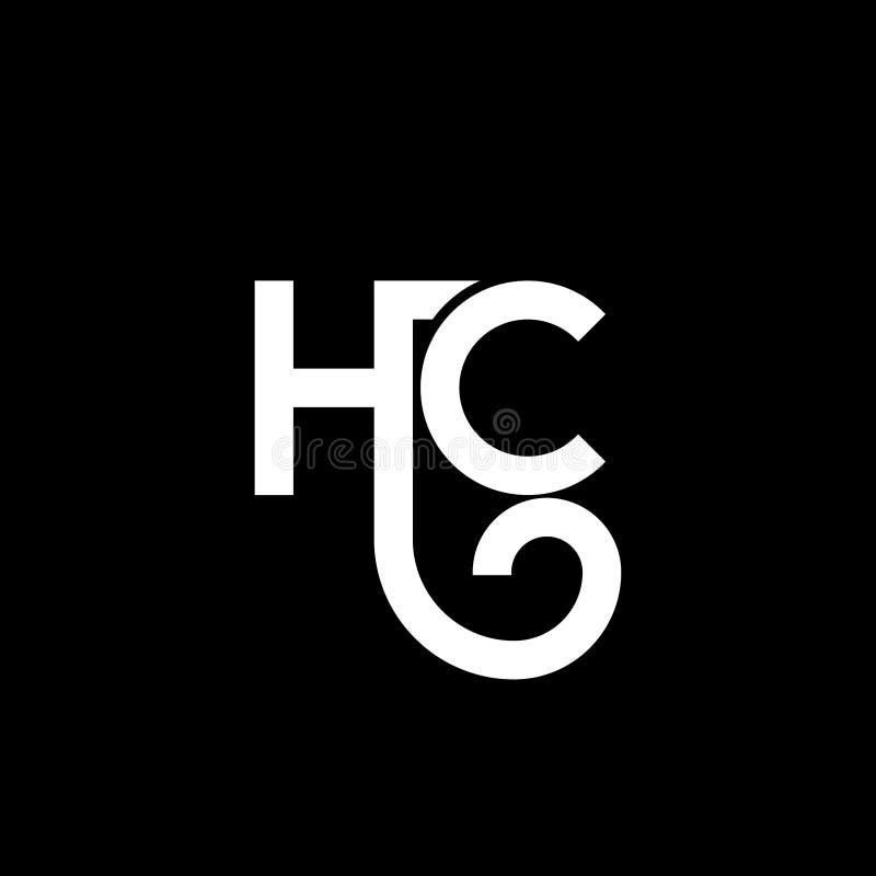 HC Letter Logo Design on Black Background. HC Creative Initials Letter ...