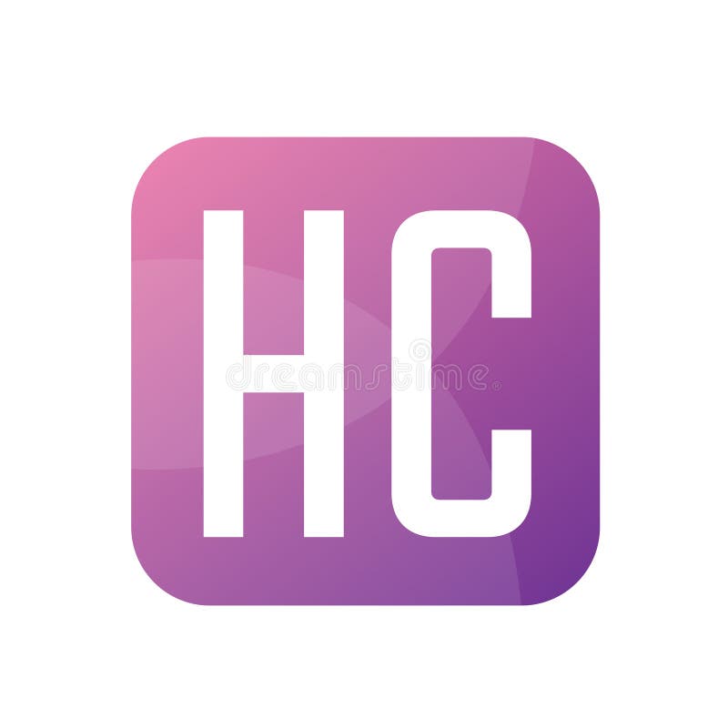 HC Letter Logo Design with Simple Style Stock Vector - Illustration of ...