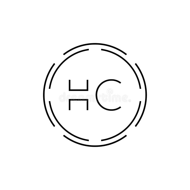 HC Logo Design Vector Template. Initial Circle Letter HC Vector ...