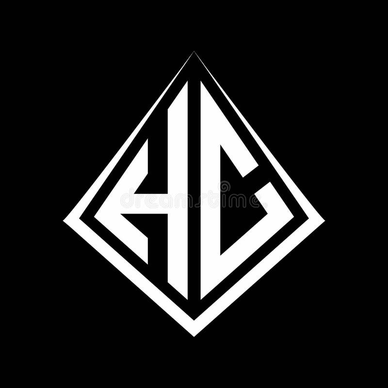 HC Logo Letters Monogram with Prisma Shape Design Template Stock Vector ...