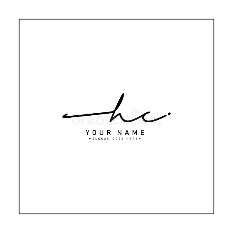 HC Signature Logo - Handwritten Vector Logo Template for HC Alphabet ...