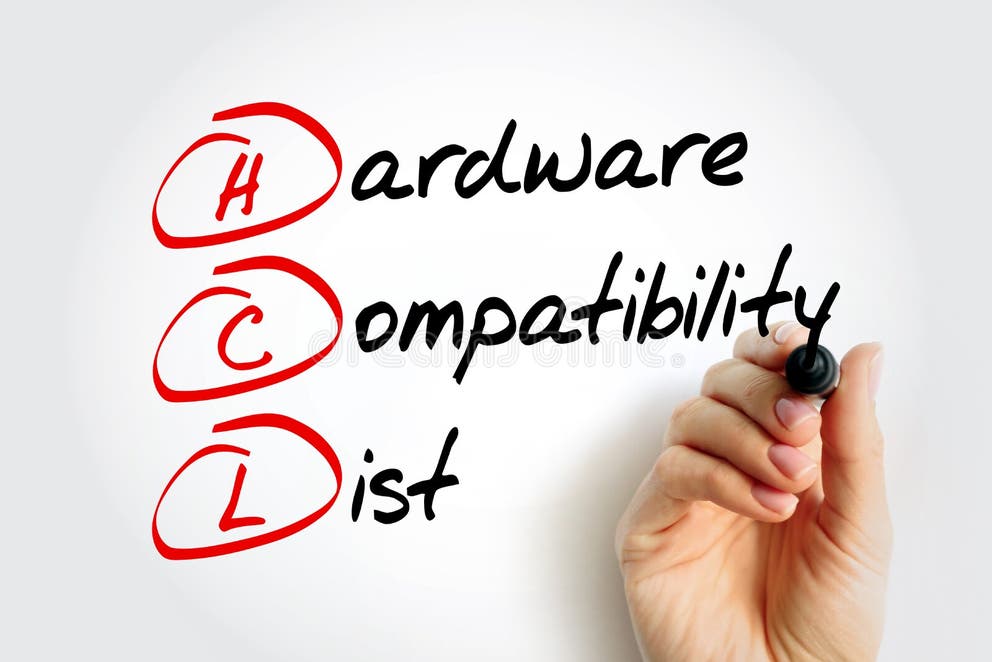 HCL - Hardware Compatibility List Acronym with Marker, Technology ...
