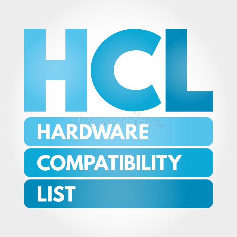 HCL - Hardware Compatibility List Acronym with Marker, Technology ...