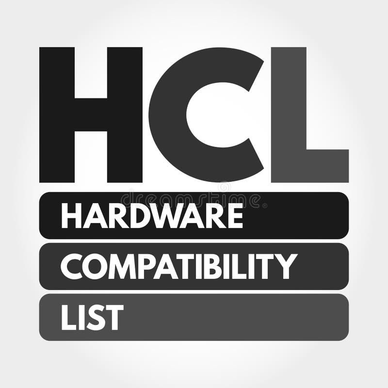 HCL - Hardware Compatibility List Acronym, Technology Concept ...