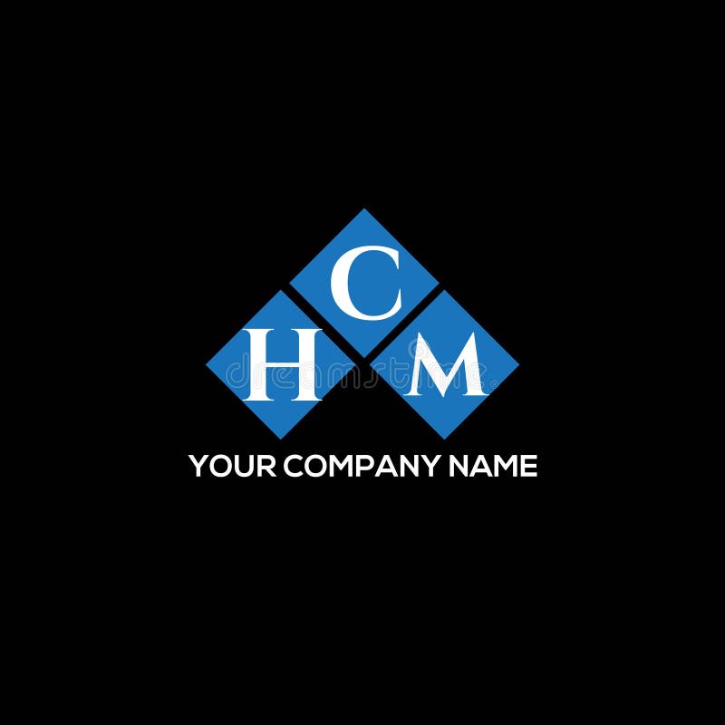 HCM Letter Logo Design on BLACK Background. HCM Creative Initials ...