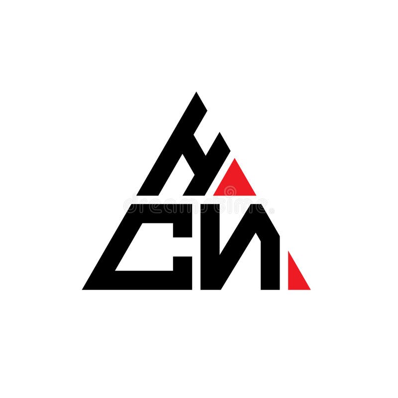 HCN Triangle Letter Logo Design with Triangle Shape. HCN Triangle Logo ...
