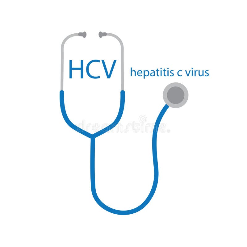 HCV Hepatitis C Virus Disease Text and Stethoscope Icon Stock Vector ...