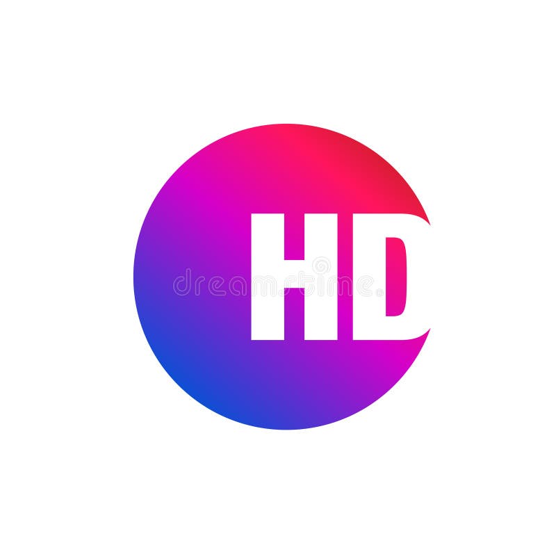 HD Brand Symbol Icon. HD Lettering Icon Stock Vector - Illustration of ...