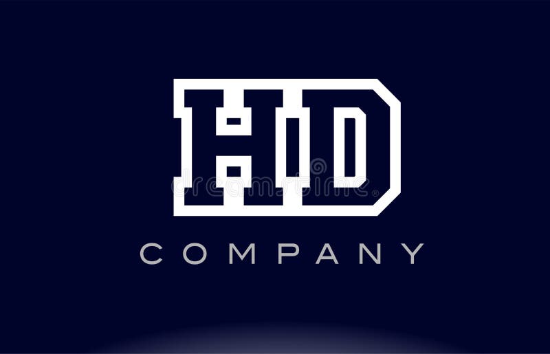 HD H D Grunge Brush Letter Logo Design in Black Colors Vector Il Stock ...