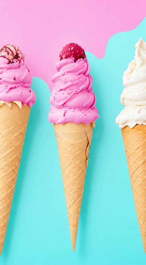 Hd Ice Cream Background, Colored Ice Creams on Abstract Background, Ice ...