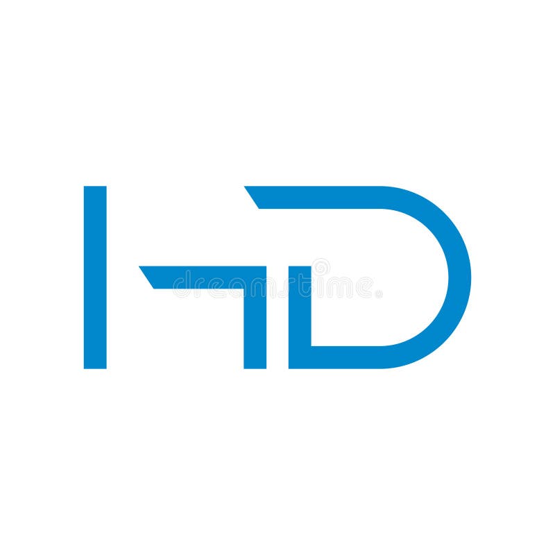 Hd Initial Letter Vector Logo Icon Stock Vector - Illustration of ...