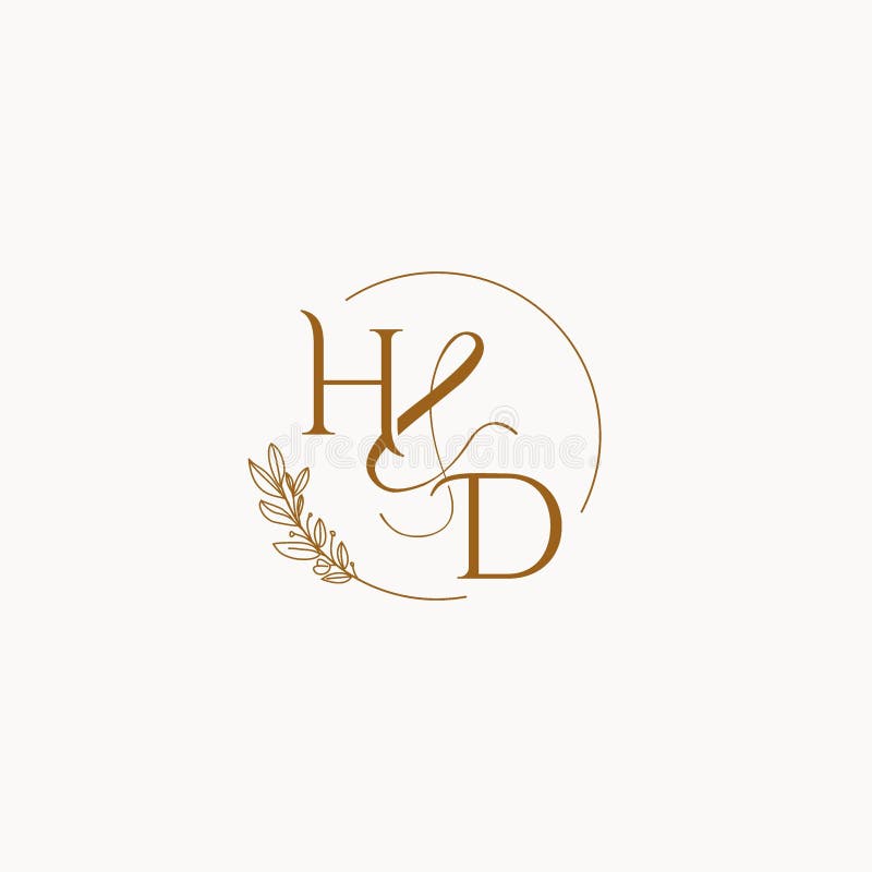 HD Initial Wedding Monogram Logo Stock Illustration - Illustration of ...