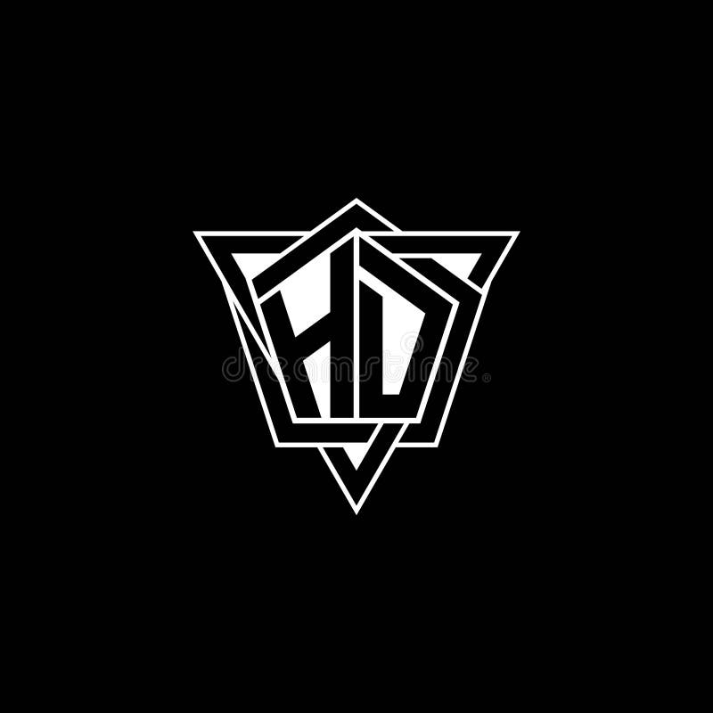 HD Logo Monogram Geometric Modern Design Stock Vector - Illustration of ...