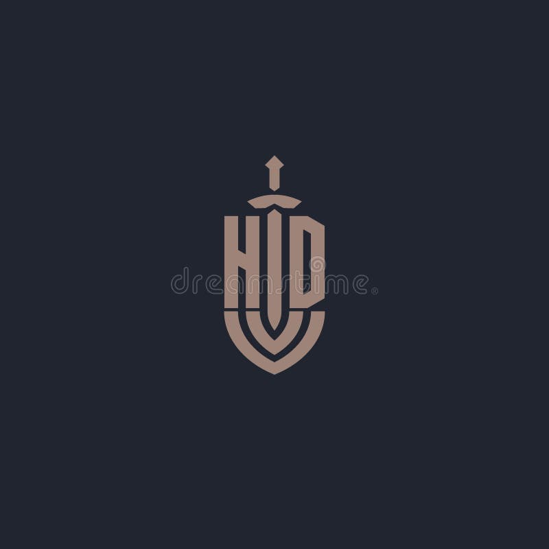 Sword Monogram J Letter Logo Stock Vector - Illustration of armor ...