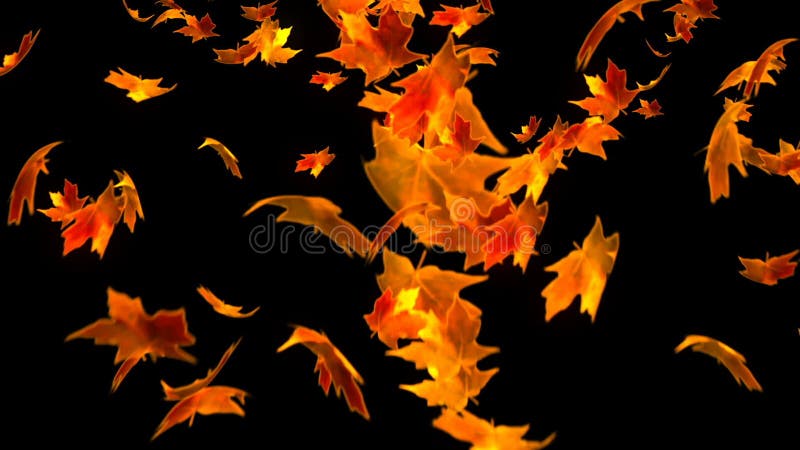 HD Loopable Background with Nice Falling Leaves Stock Footage - Video ...